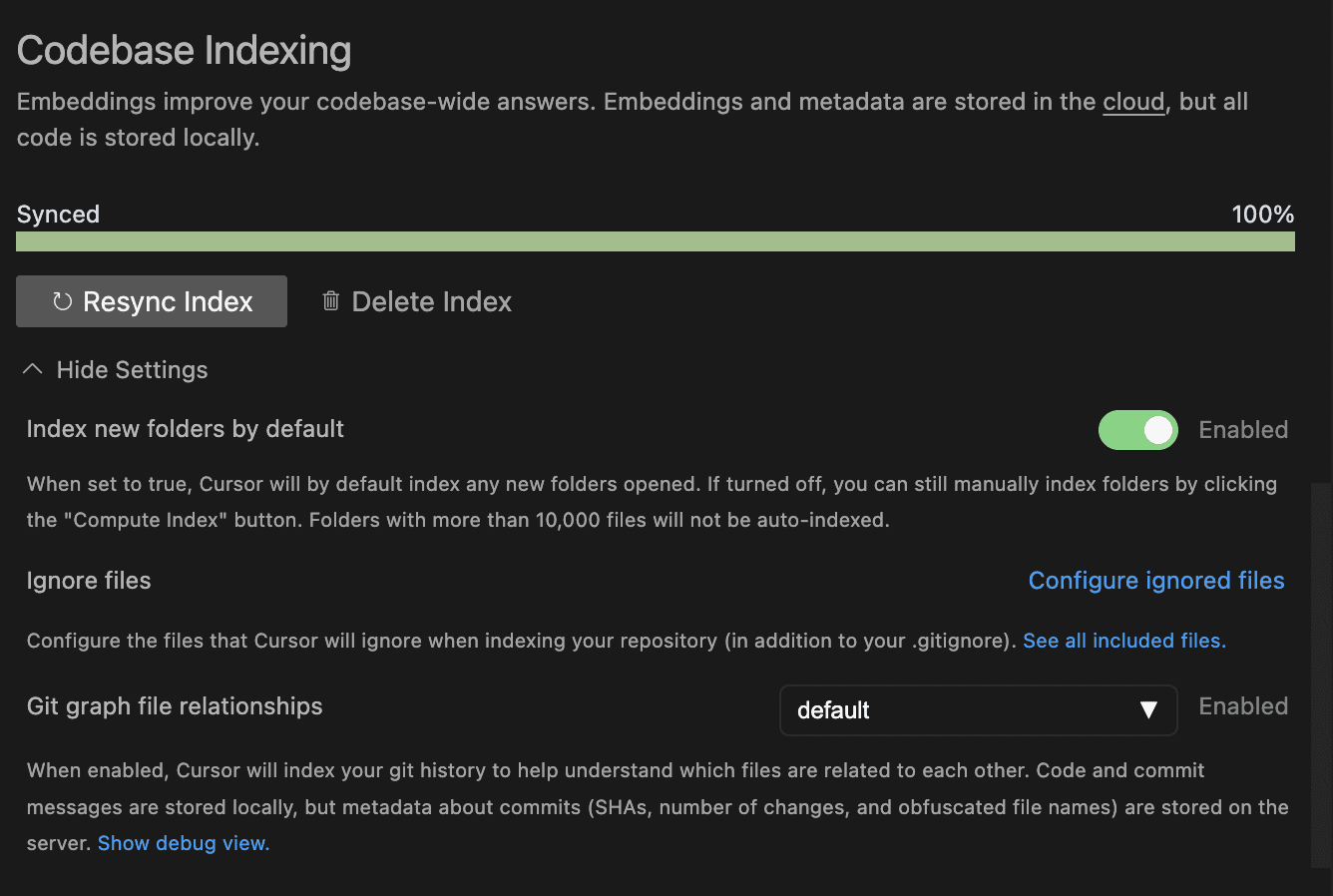 Settings | Cursor Documentation